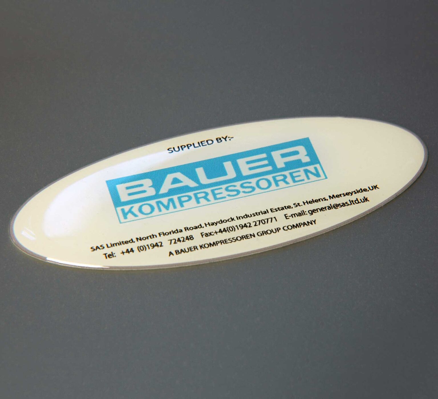 Oval Gel Badge Labels from Customark Ltd